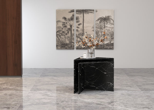 Tri-angular Black Italian Table