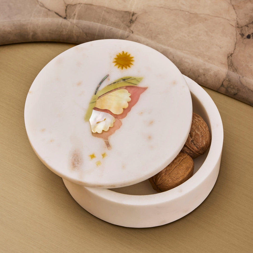 Aira - Marble Inlay Keepsake Box